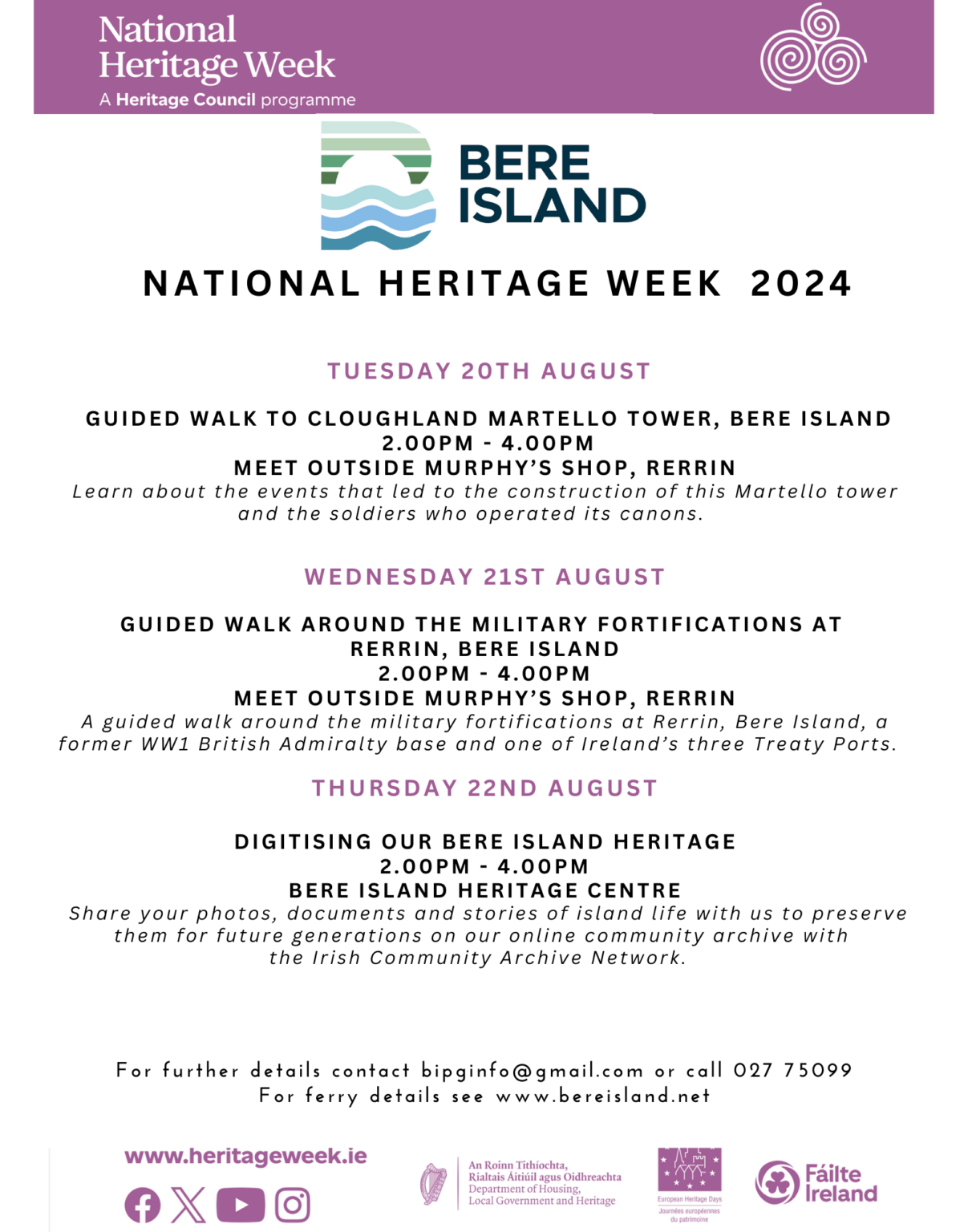 National Heritage Week - Bere Island